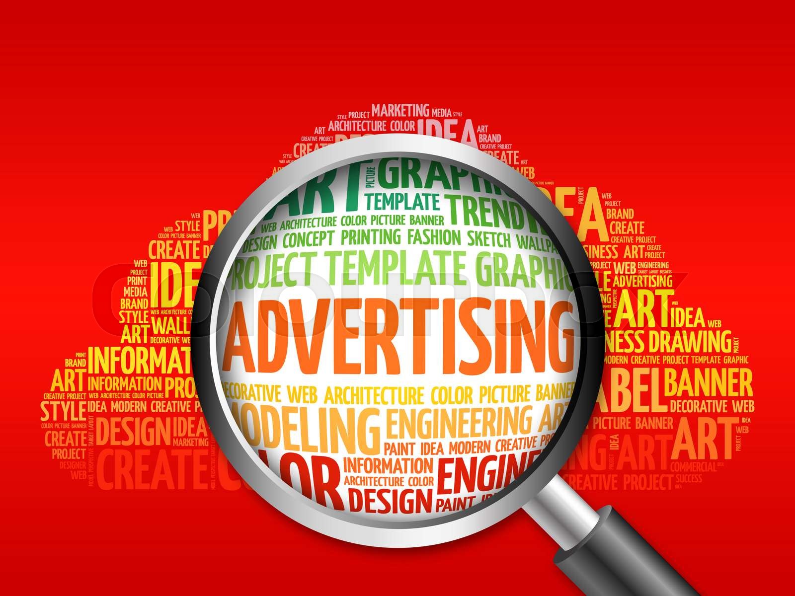 ADVERTISING word cloud | Stock image | Colourbox