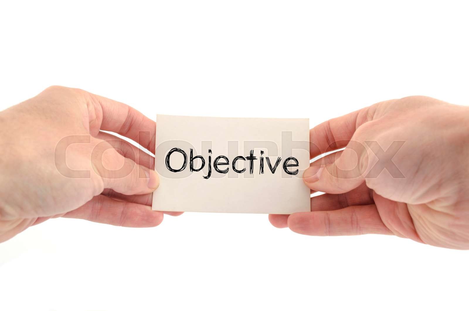 Objective text concept | Stock image | Colourbox