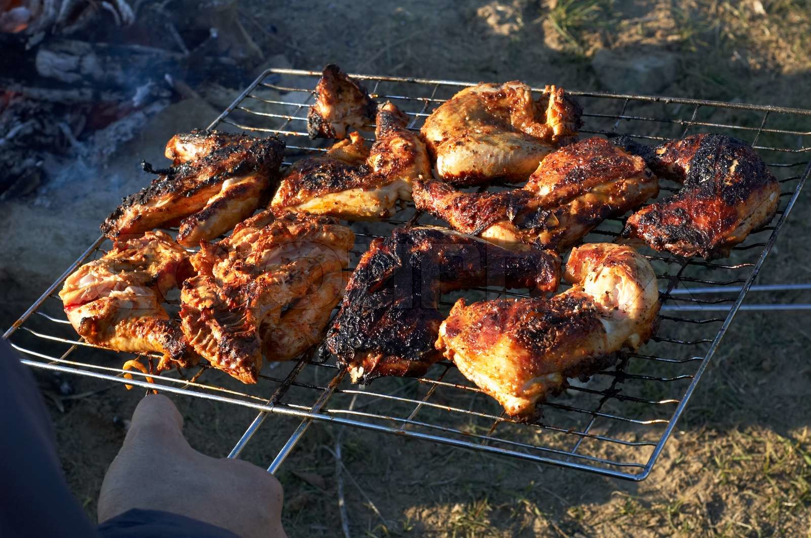 Schone Hahnchen Im Grill Bild