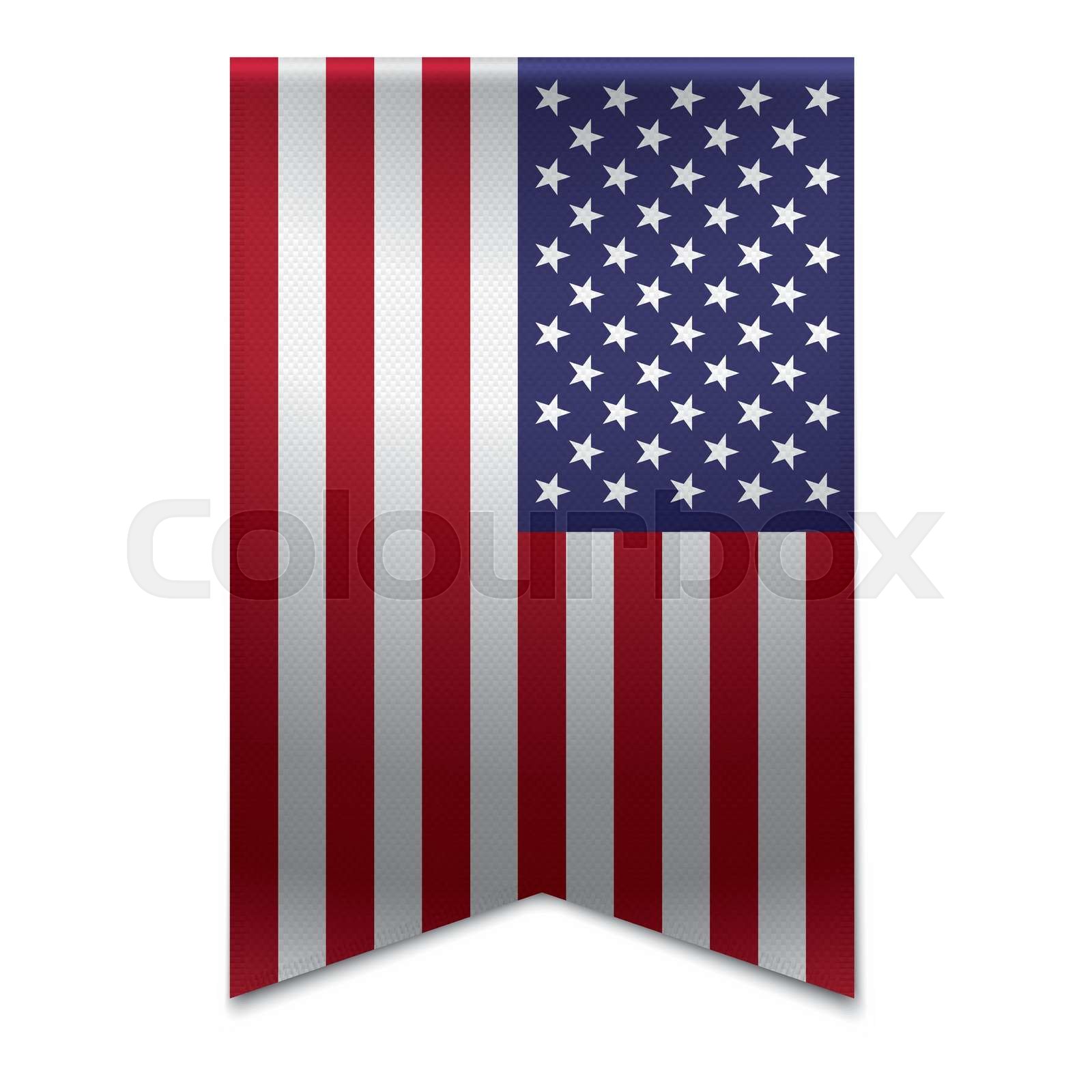 Ribbon banner - american flag | Stock vector | Colourbox