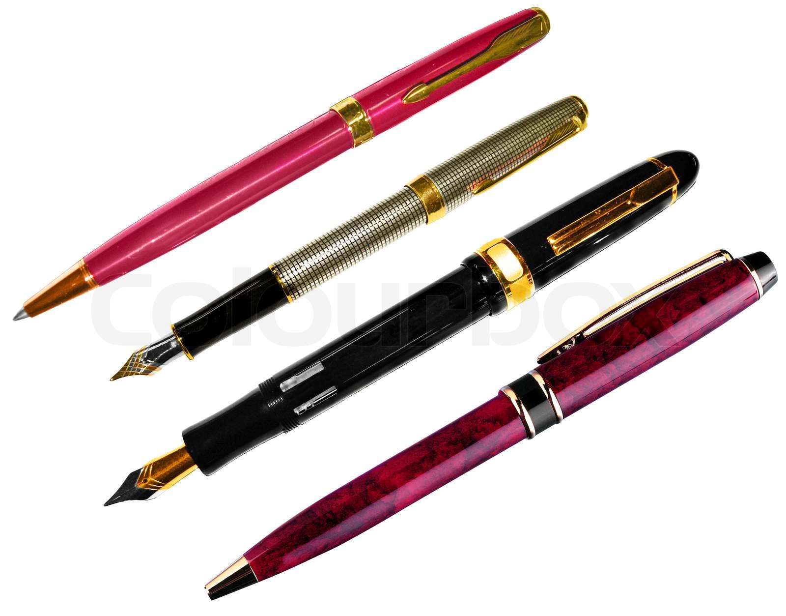 Fountain pen and ballpoint isolated | Stock image | Colourbox