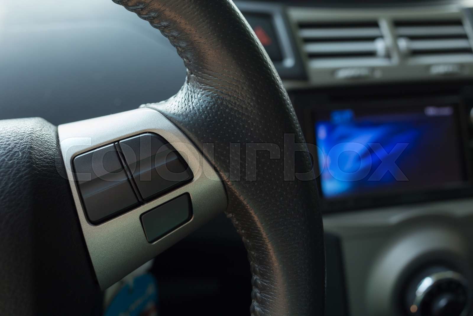 blank button control system on car steering wheel used for placed icon ...