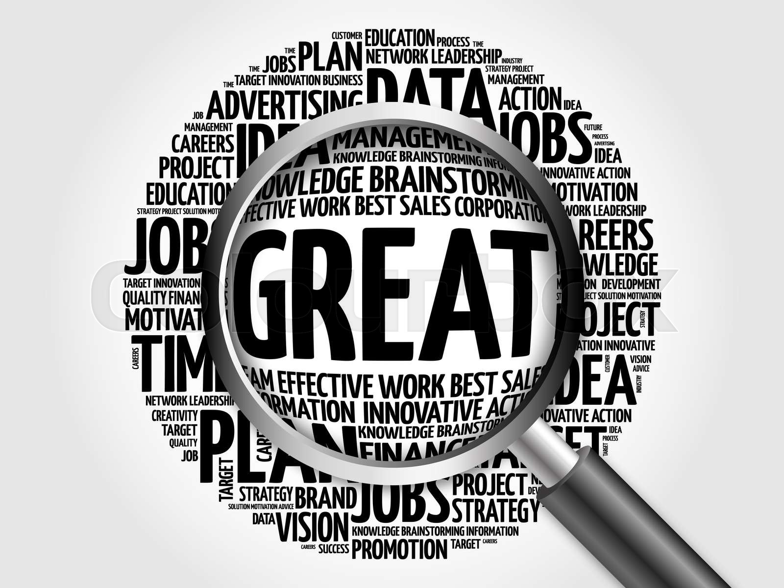 GREAT word cloud | Stock image | Colourbox