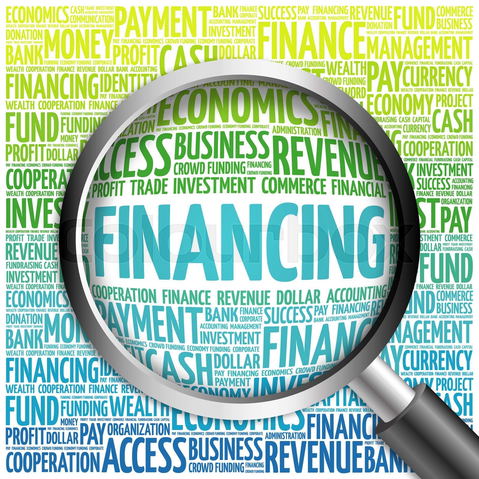 FINANCING word cloud | Stock image | Colourbox