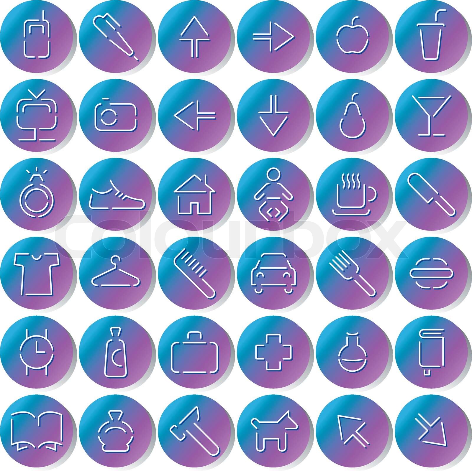 set of pictograms of consumer goods | Stock vector | Colourbox