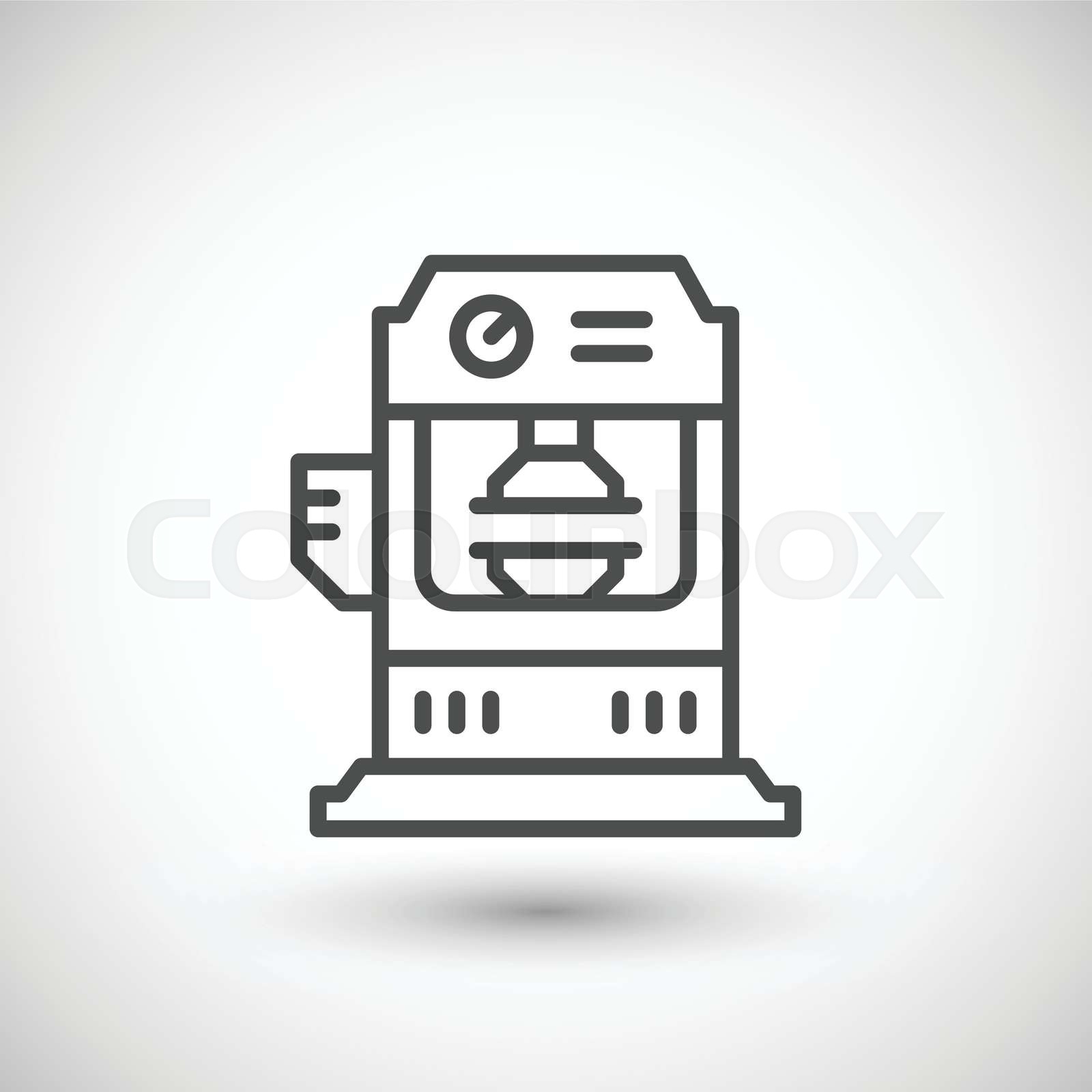 Hydraulic press machine line icon | Stock vector | Colourbox