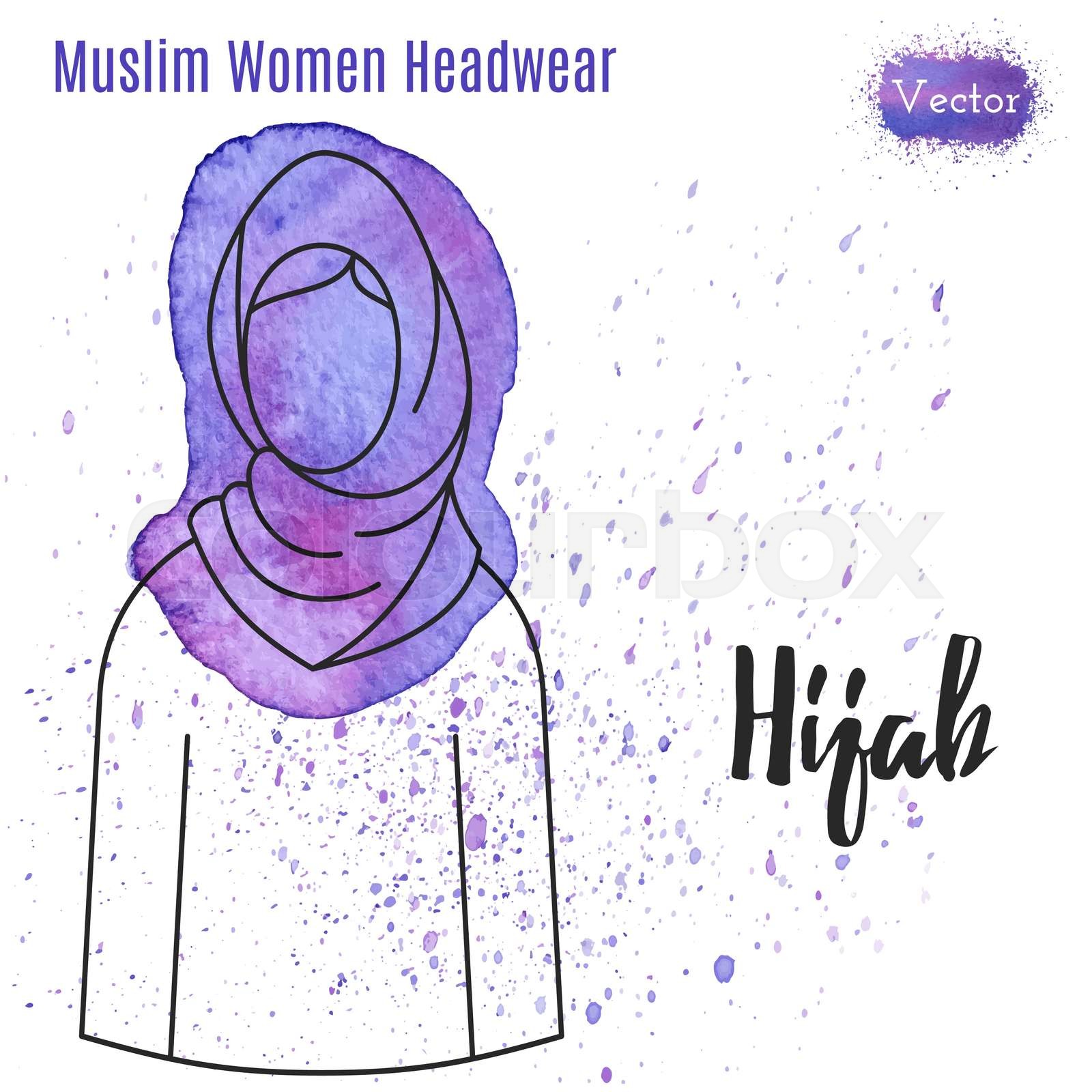 Muslim, Islamic female headgear | Stock vector | Colourbox