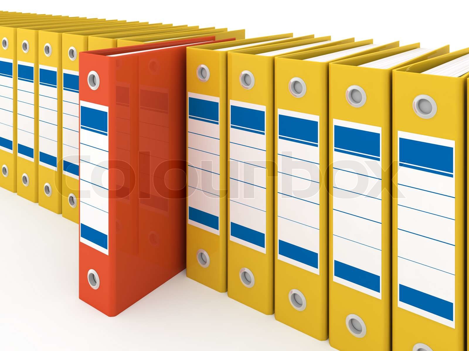 Organisiert Büro Ordner | Stock Bild | Colourbox