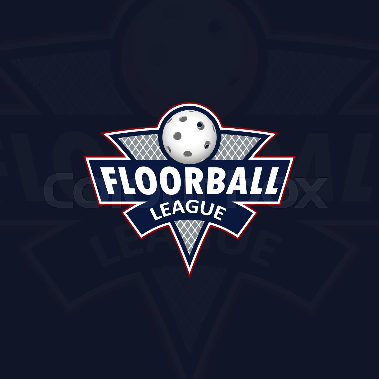 Floorball logo for the team and the cup | Stock vector | Colourbox
