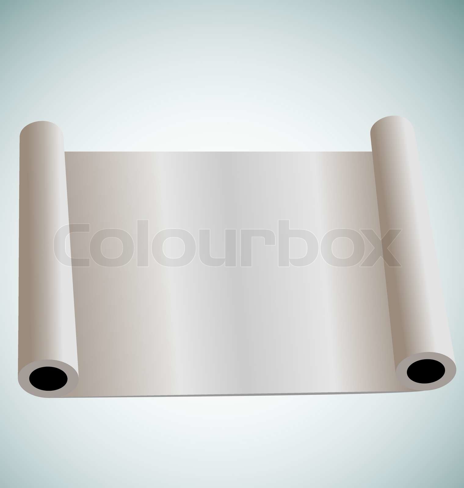 Illustration of blank paper roll for design - vector | Stock vector ...