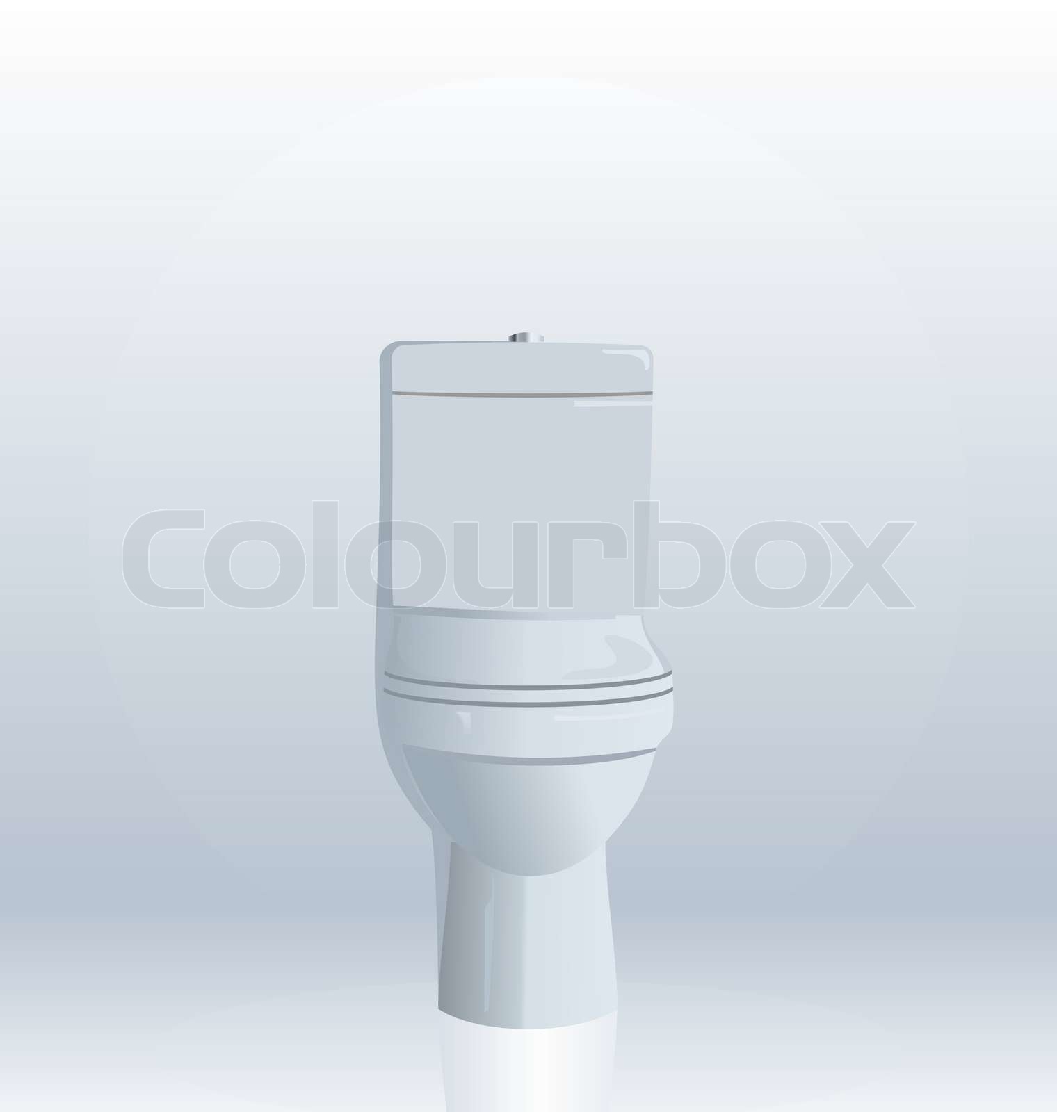 Realistic illustration of toilet bowl - vector | Stock vector | Colourbox