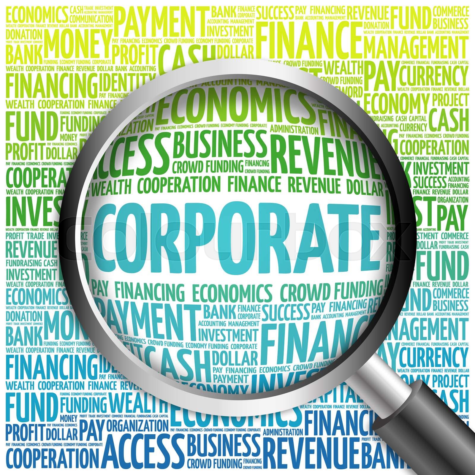 CORPORATE word cloud | Stock image | Colourbox