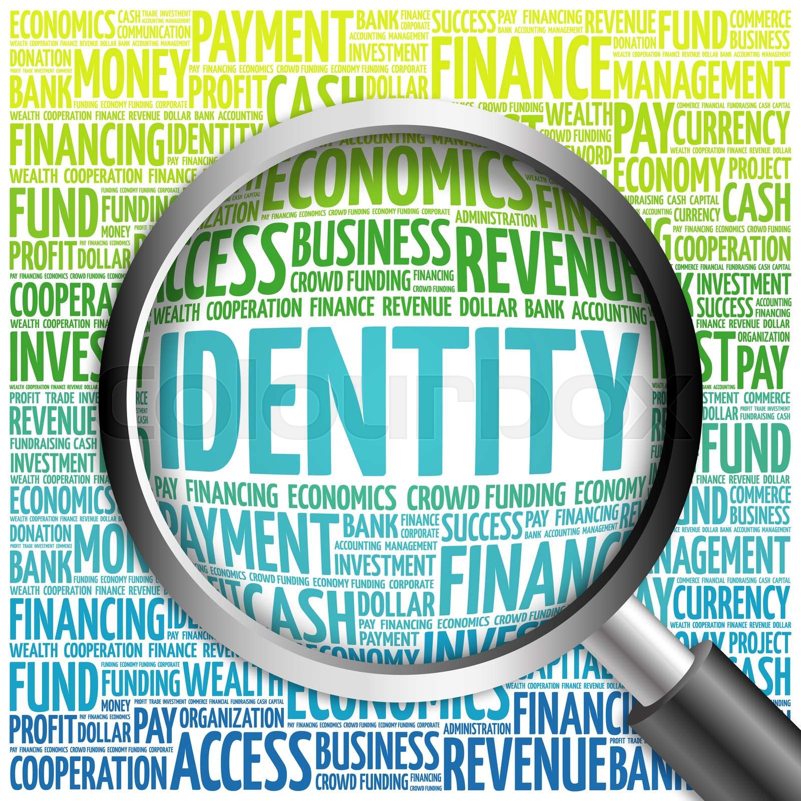 IDENTITY word cloud | Stock image | Colourbox