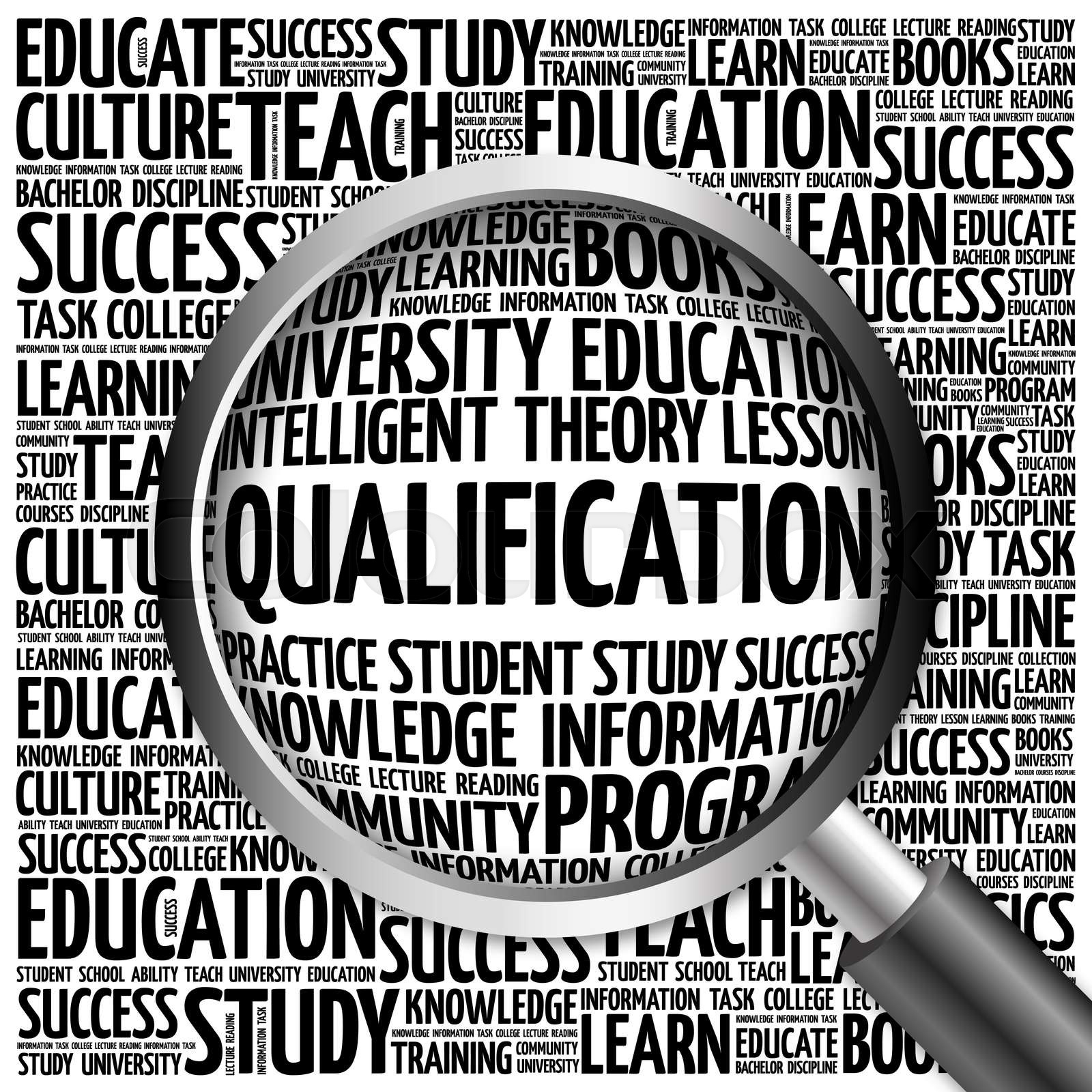 Qualification word cloud | Stock image | Colourbox