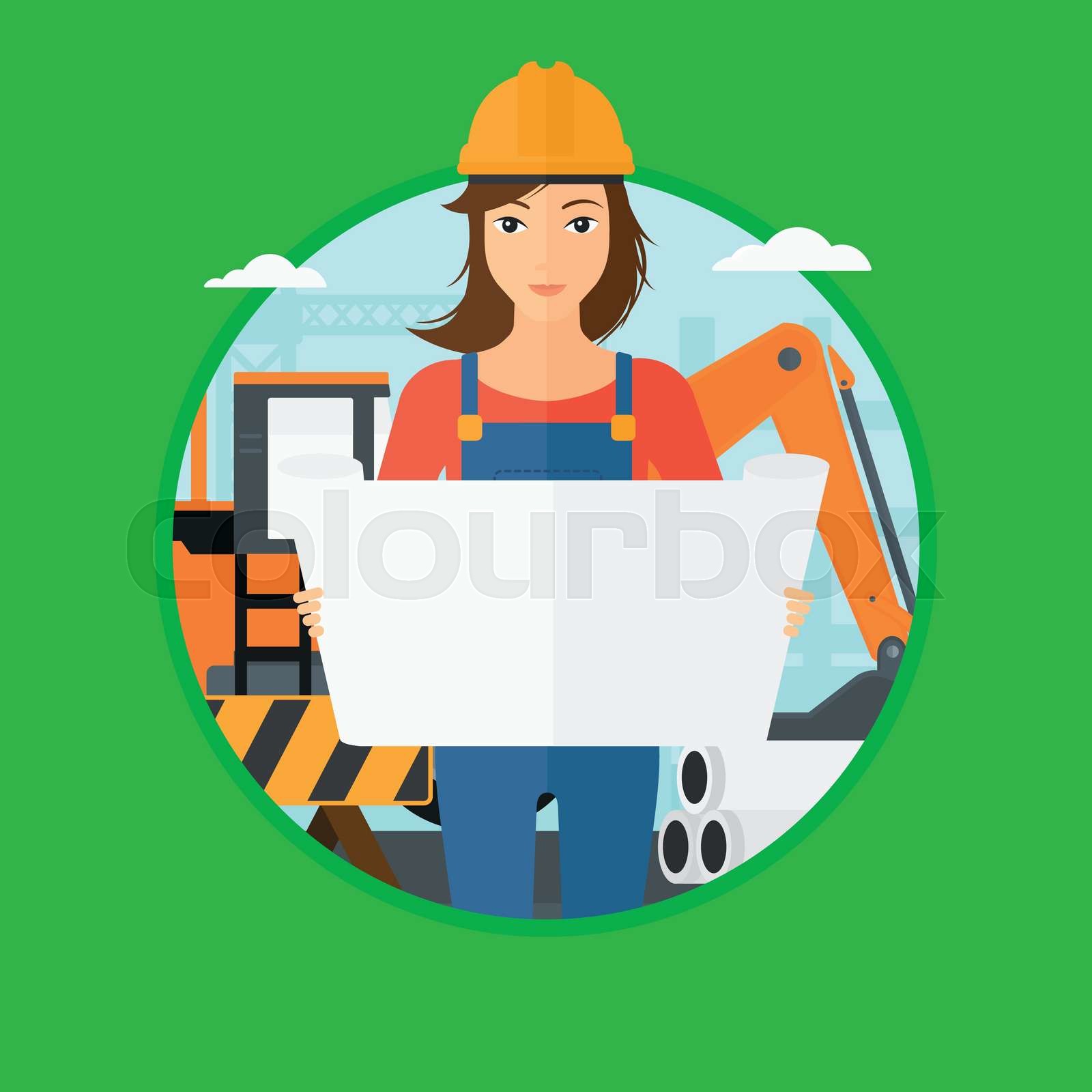 engineer, arkitekt, bygge | Stock vektor | Colourbox