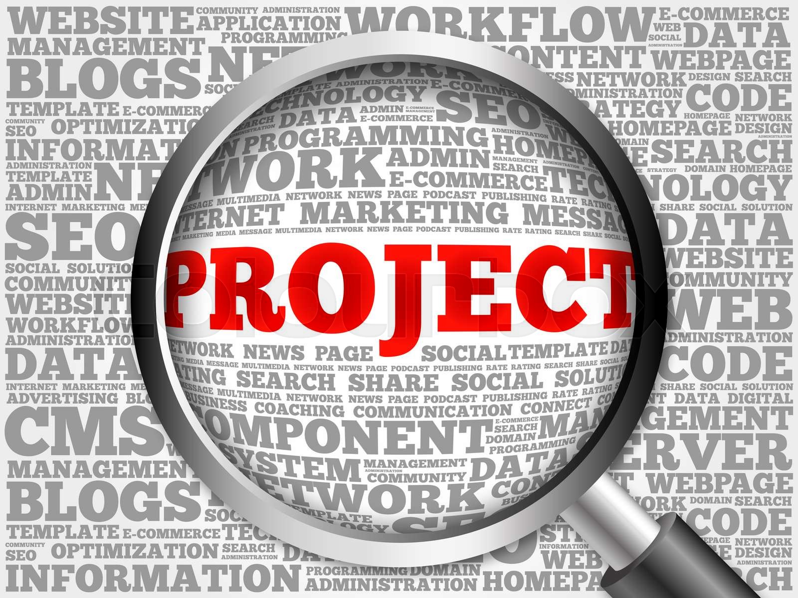 PROJECT word cloud | Stock image | Colourbox