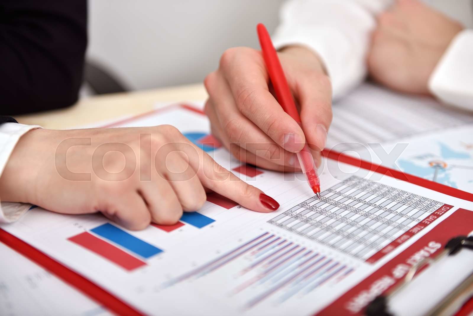 paperwork at meeting | Stock image | Colourbox