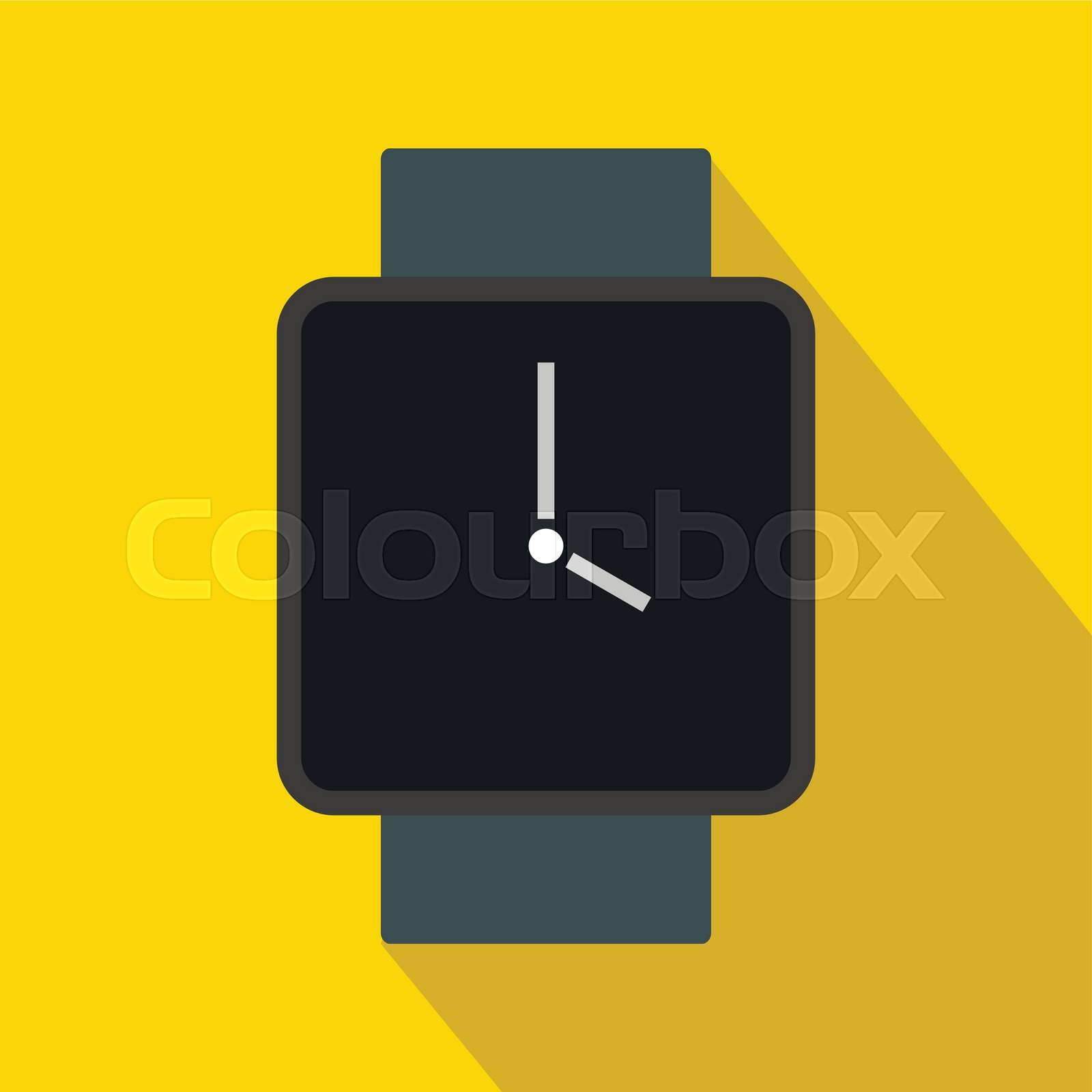 Watch icon, flat style | Stock vector | Colourbox