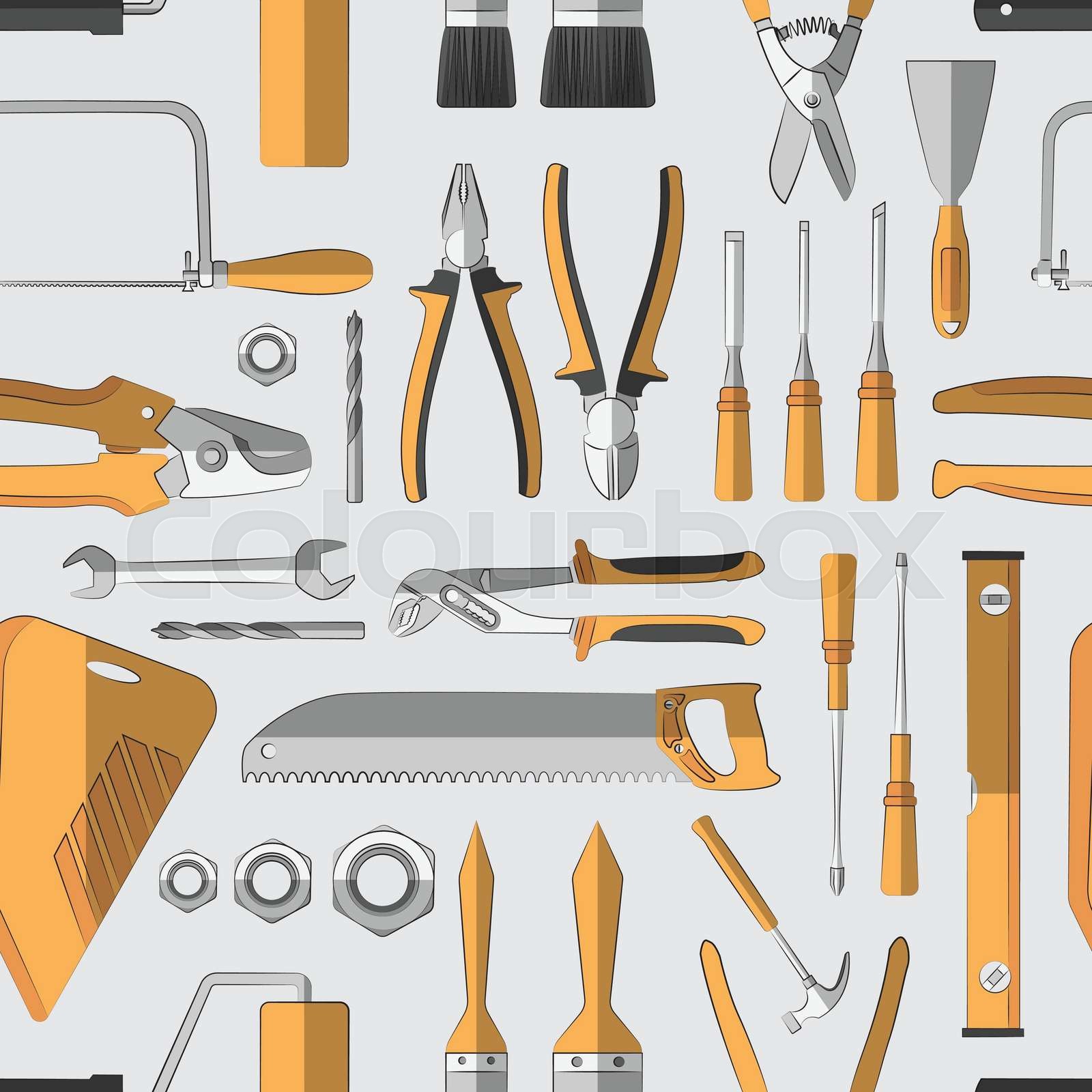 Construction tools pattern | Stock vector | Colourbox