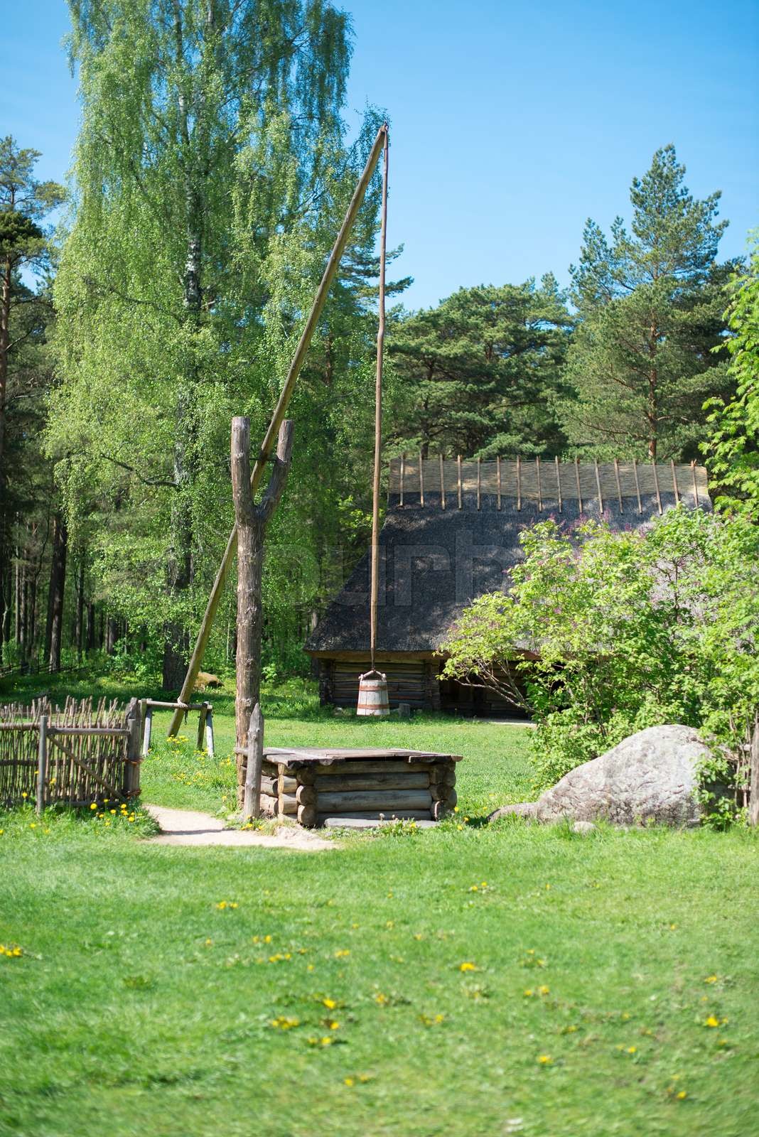 Water well in the old village. | Stock image | Colourbox