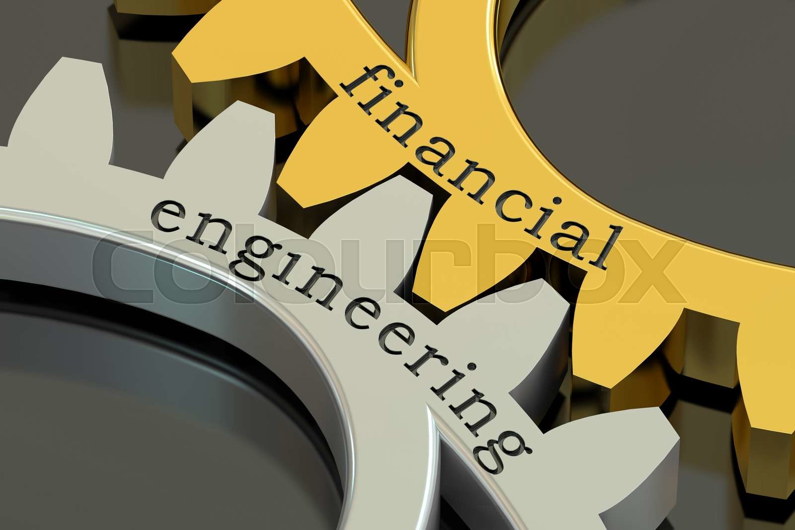 Financial Engineering concept on the gearwheels, 3D rendering | Stock ...