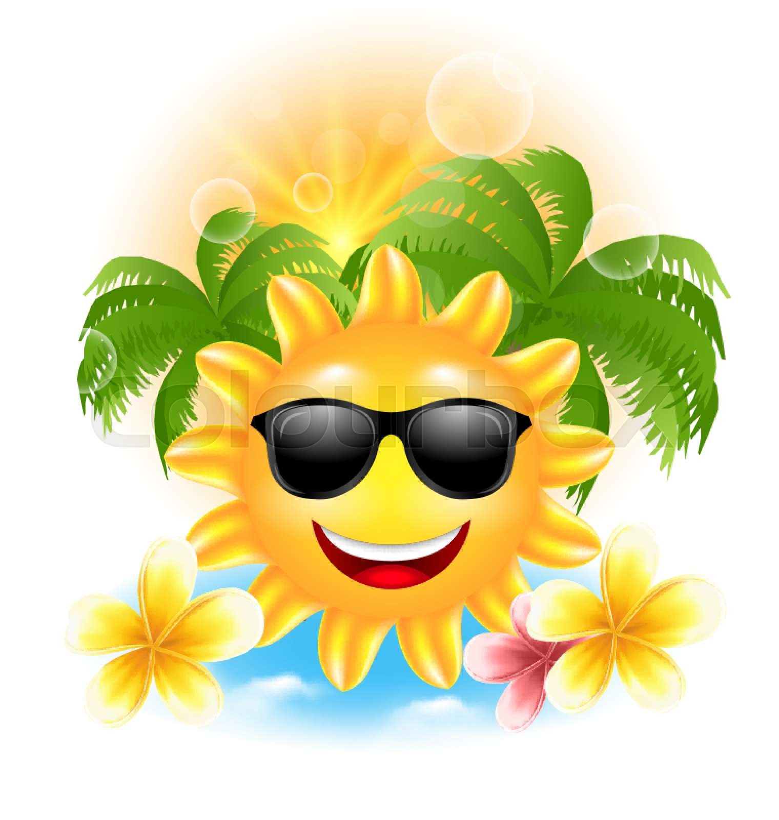 sol, glad, sommer | Stock vektor | Colourbox