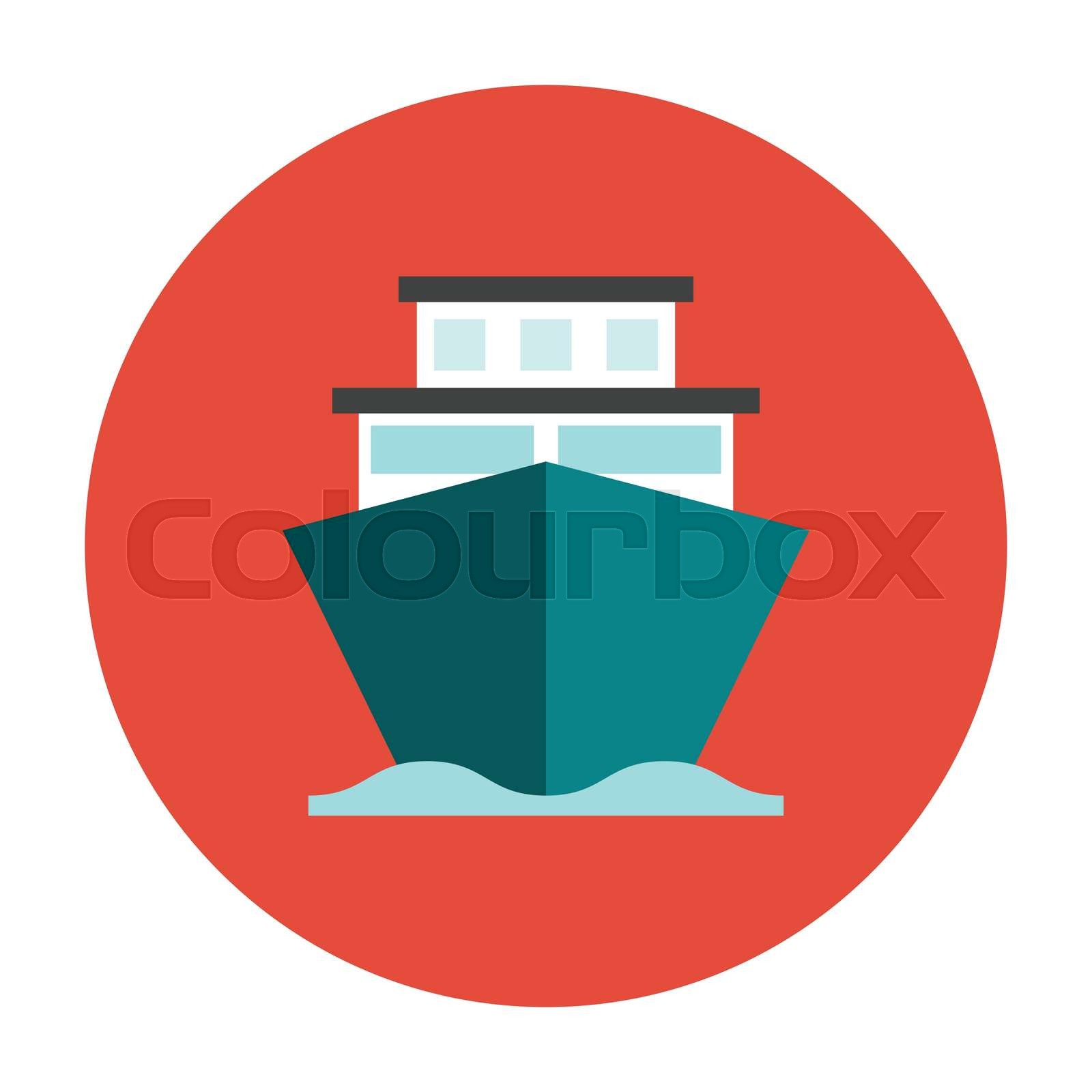 Ship flat icon | Stock vector | Colourbox
