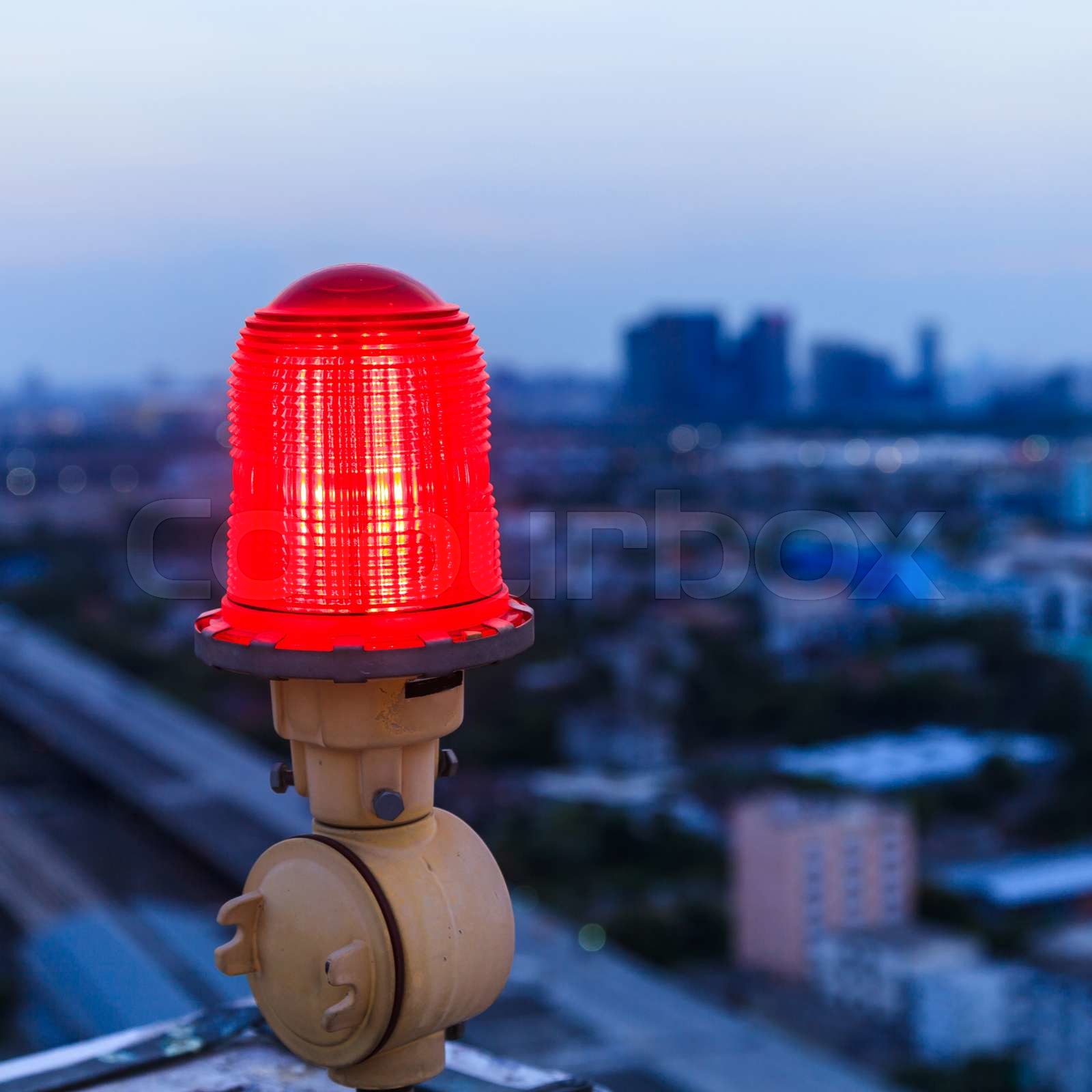 Aircraft warning light | Stock image | Colourbox