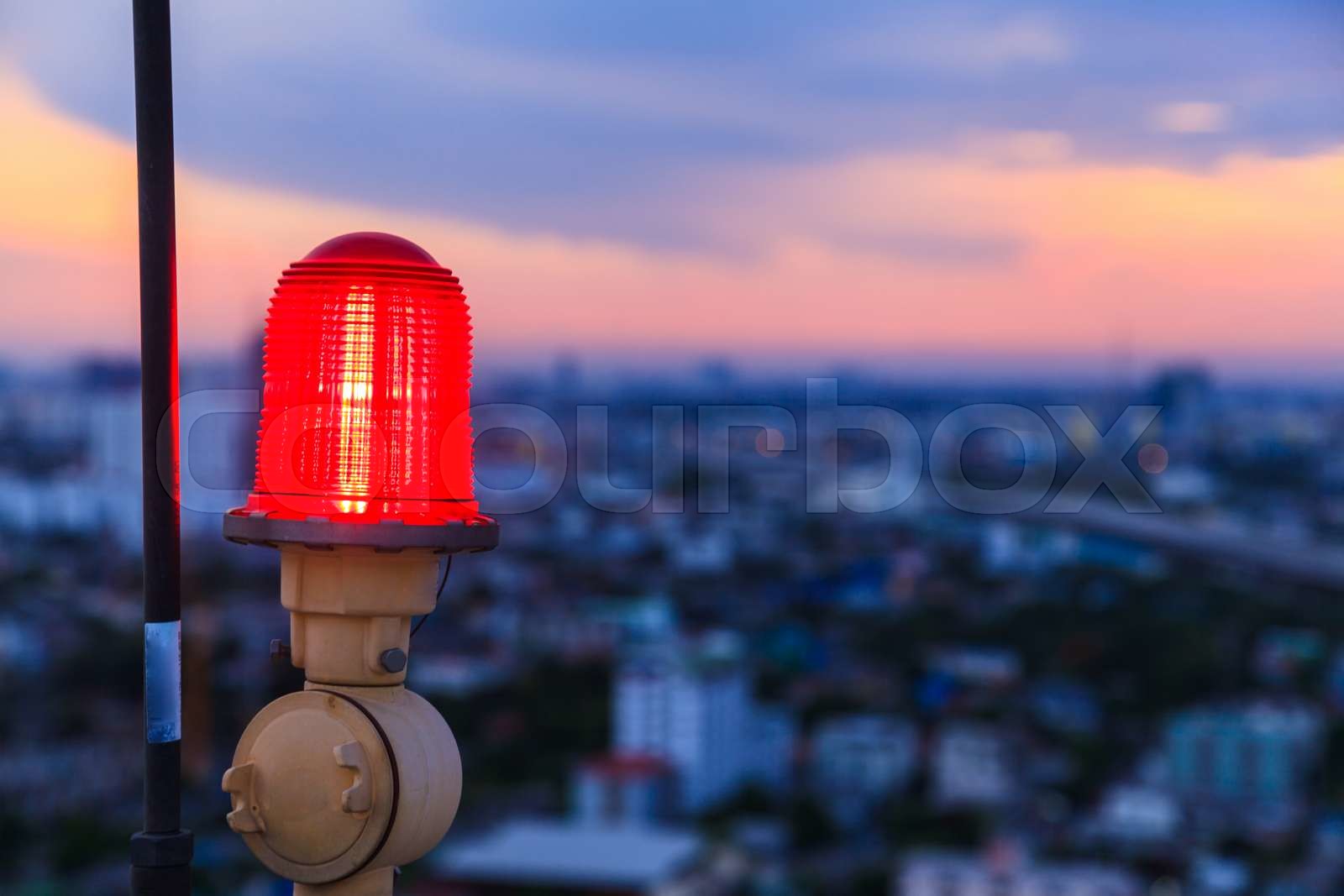 Aircraft warning light | Stock image | Colourbox