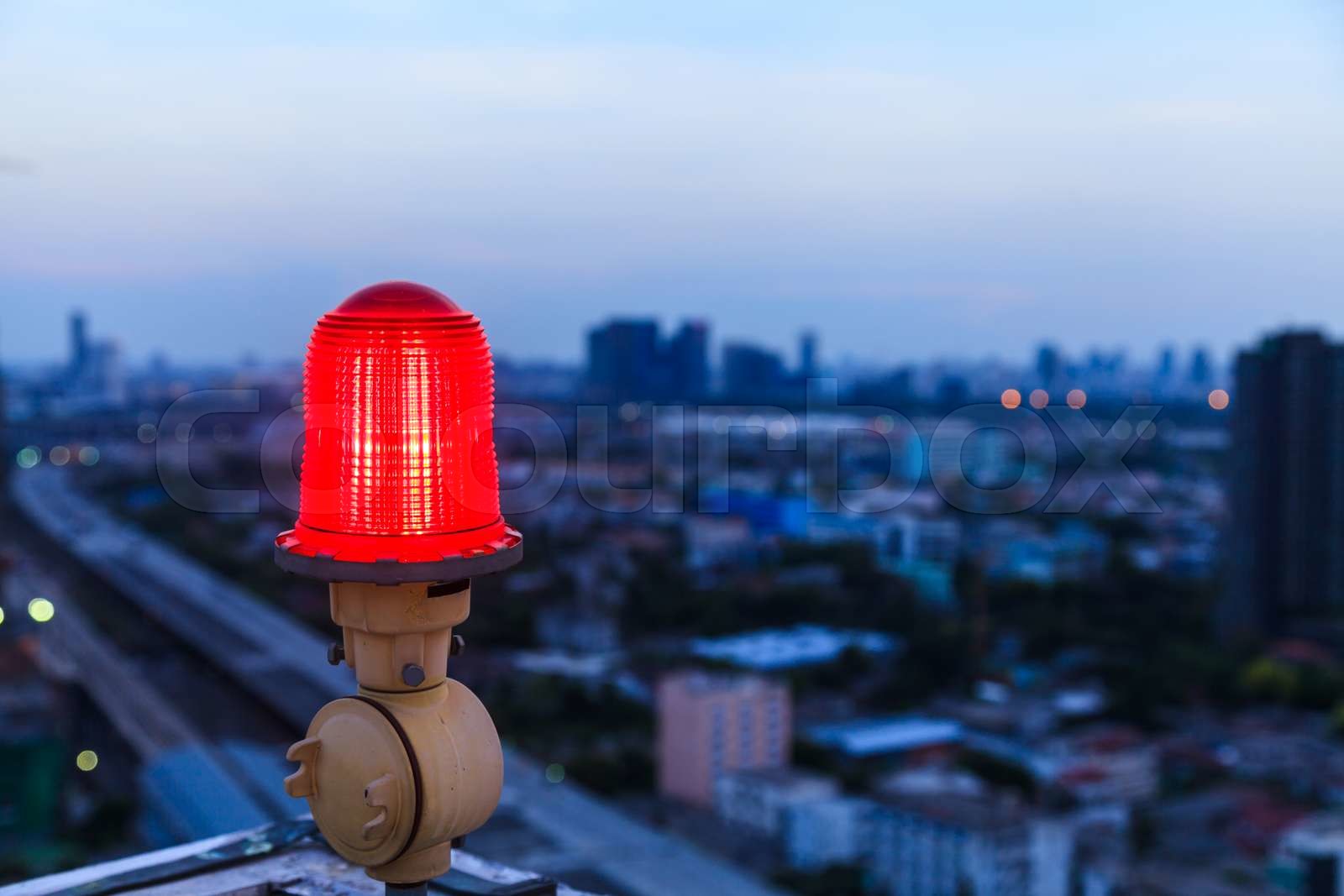 Aircraft warning light | Stock image | Colourbox