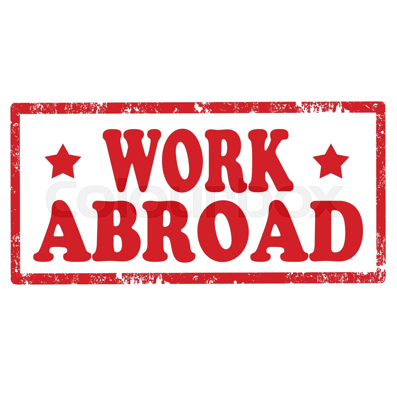 Work Abroad-stamp | Stock vector | Colourbox