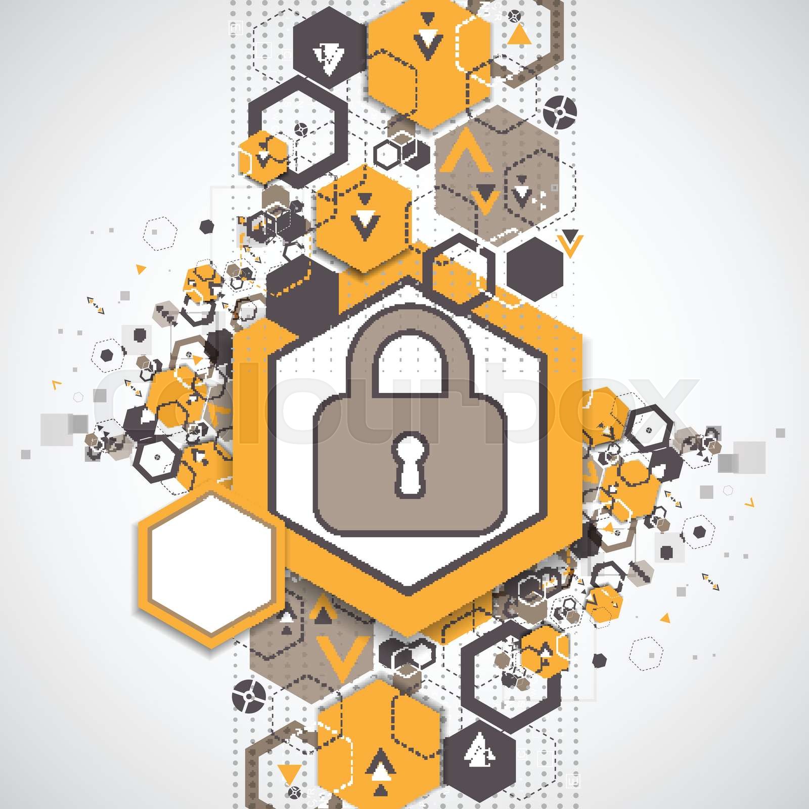 Concept of structure of the digital protection. | Stock vector | Colourbox