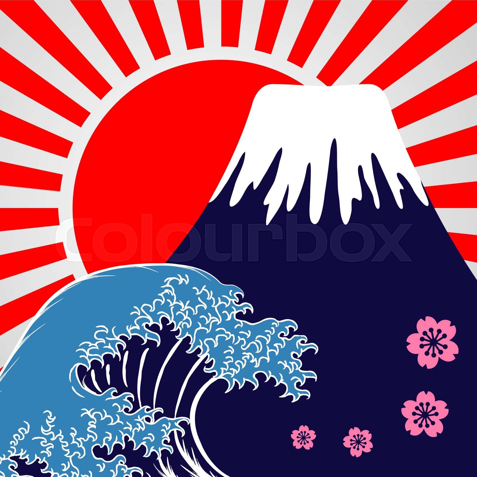 mount fuji logo vector | Stock vector | Colourbox