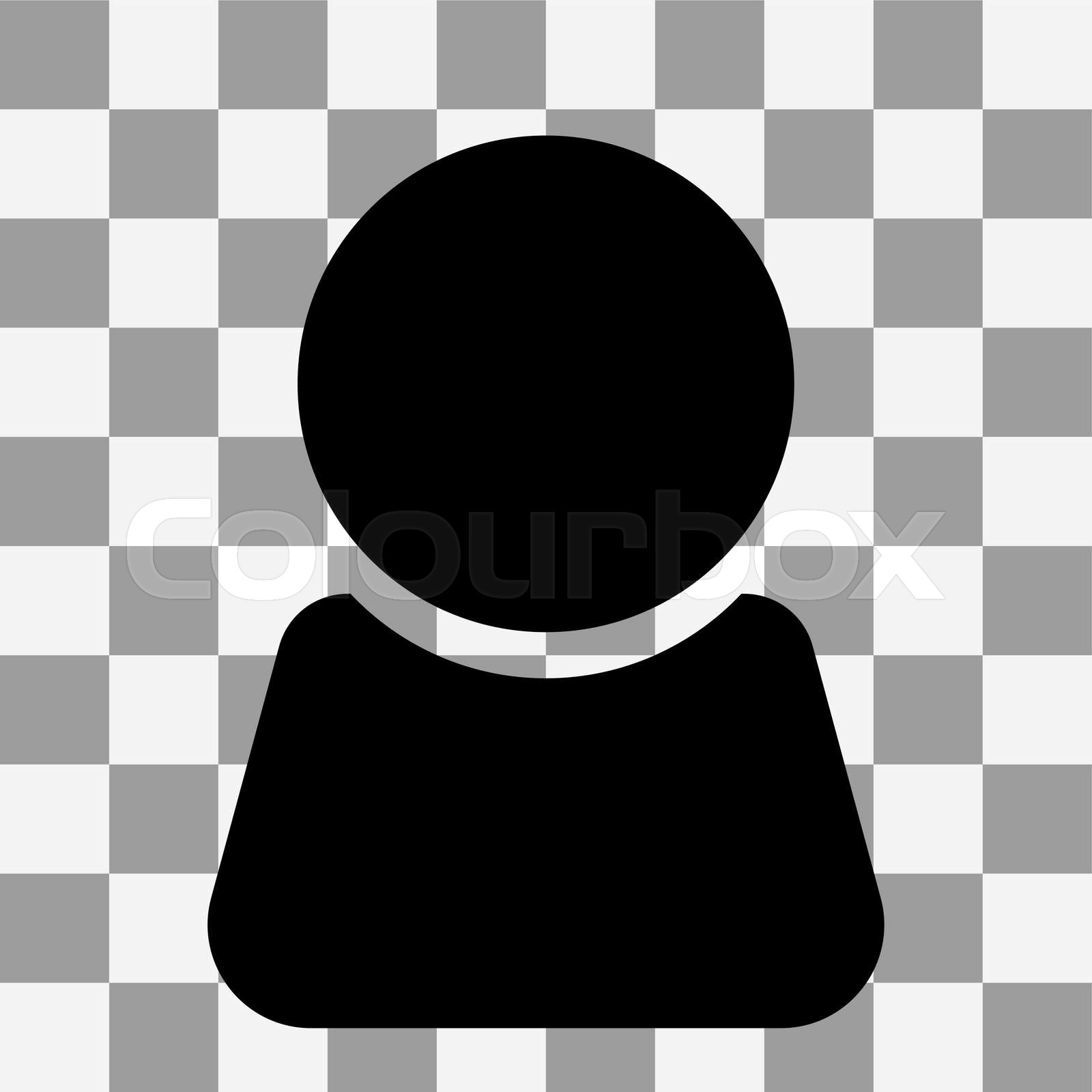 Man icon vector on transparent | Stock vector | Colourbox