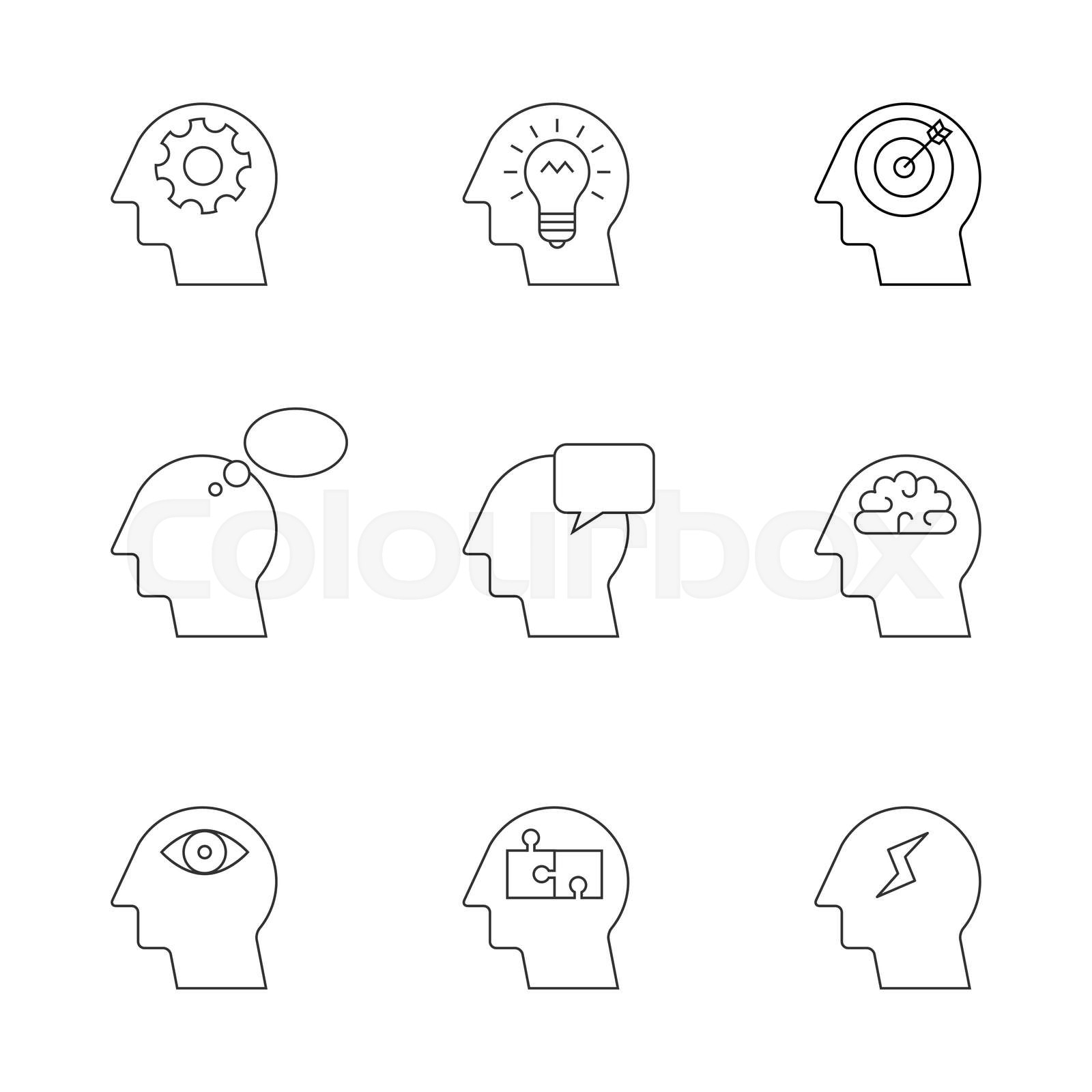 Human mind, thinking process | Stock vector | Colourbox