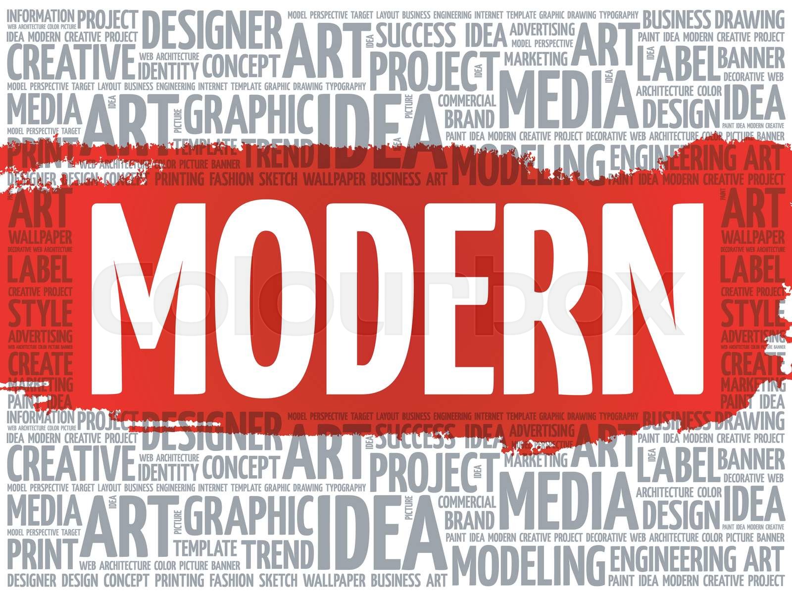 MODERN word cloud | Stock vector | Colourbox