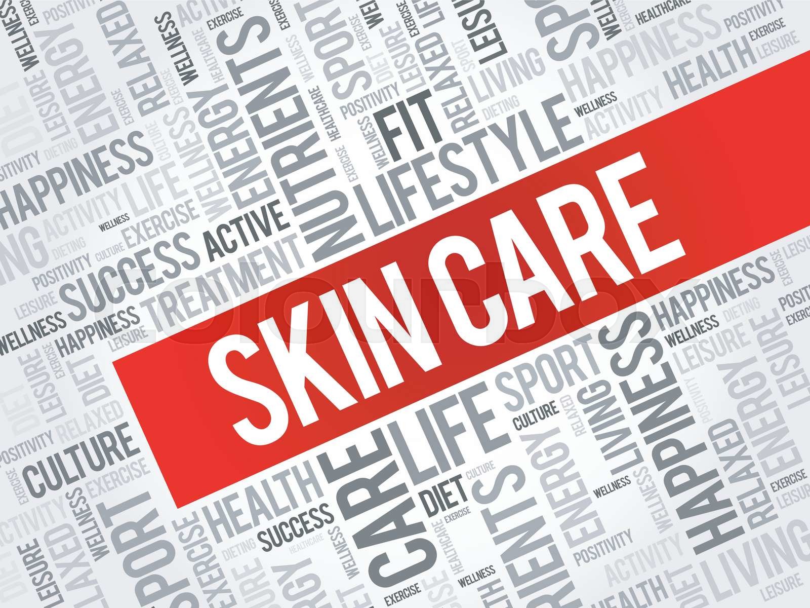 Skin care word cloud | Stock vector | Colourbox