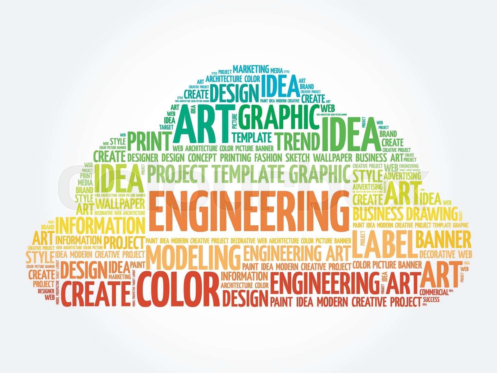 Engineering word cloud | Stock vector | Colourbox