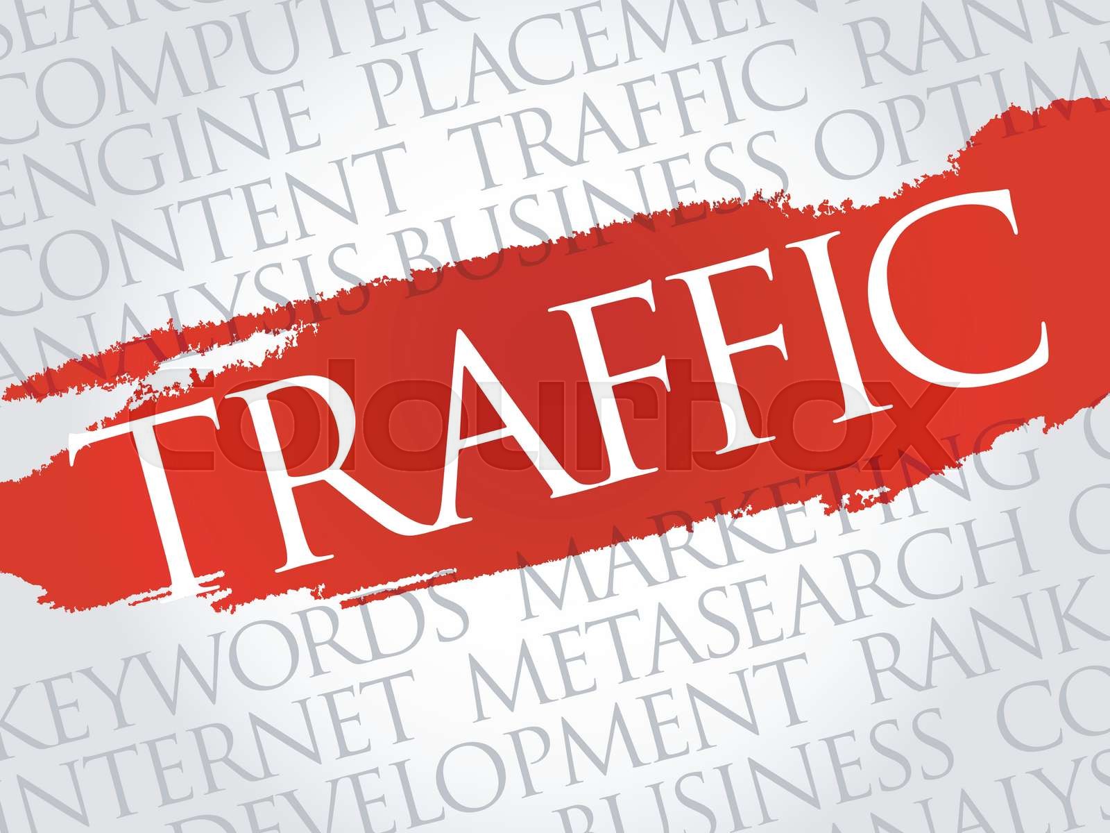 TRAFFIC word cloud | Stock vector | Colourbox