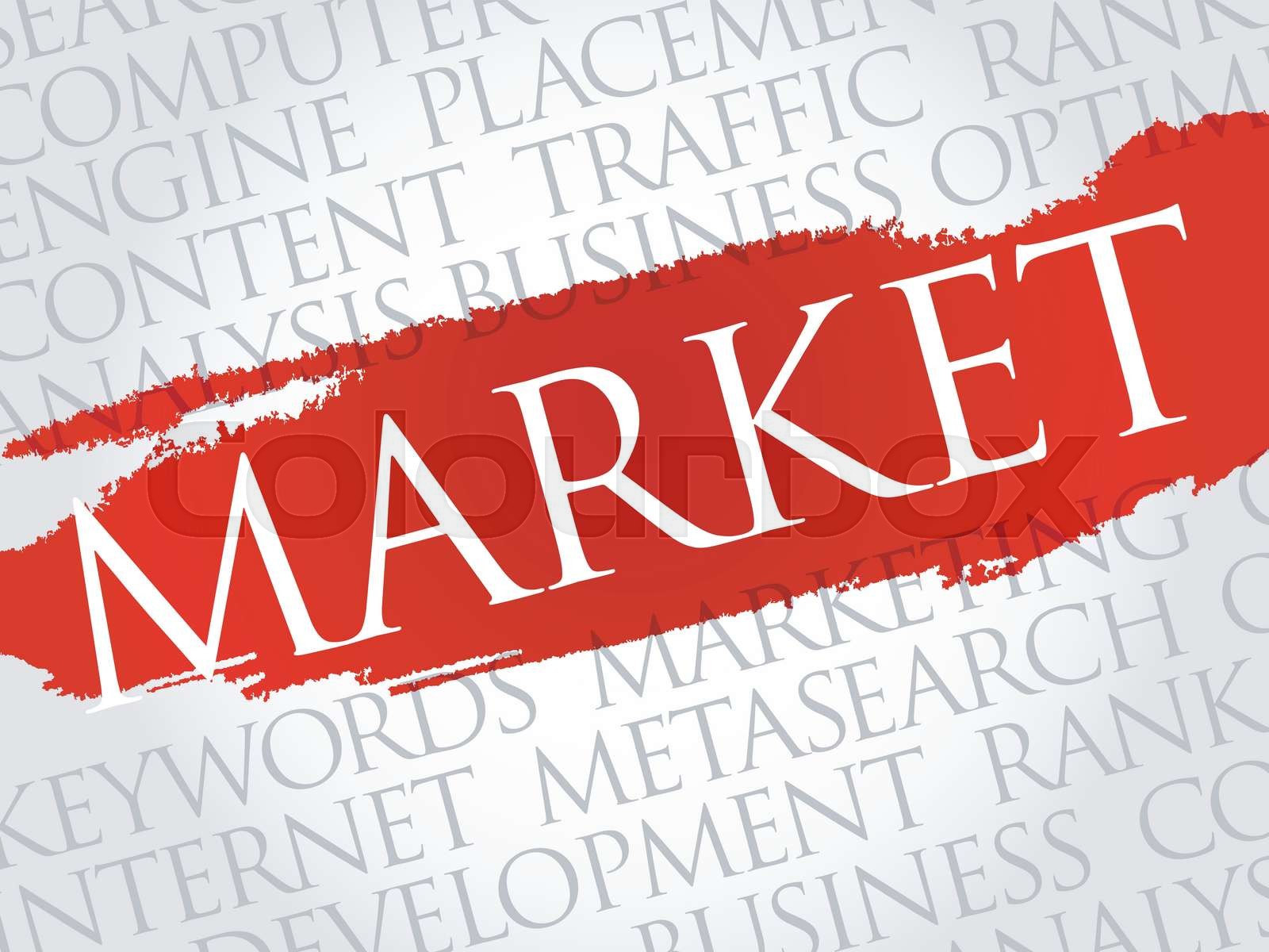 MARKET word cloud | Stock vector | Colourbox
