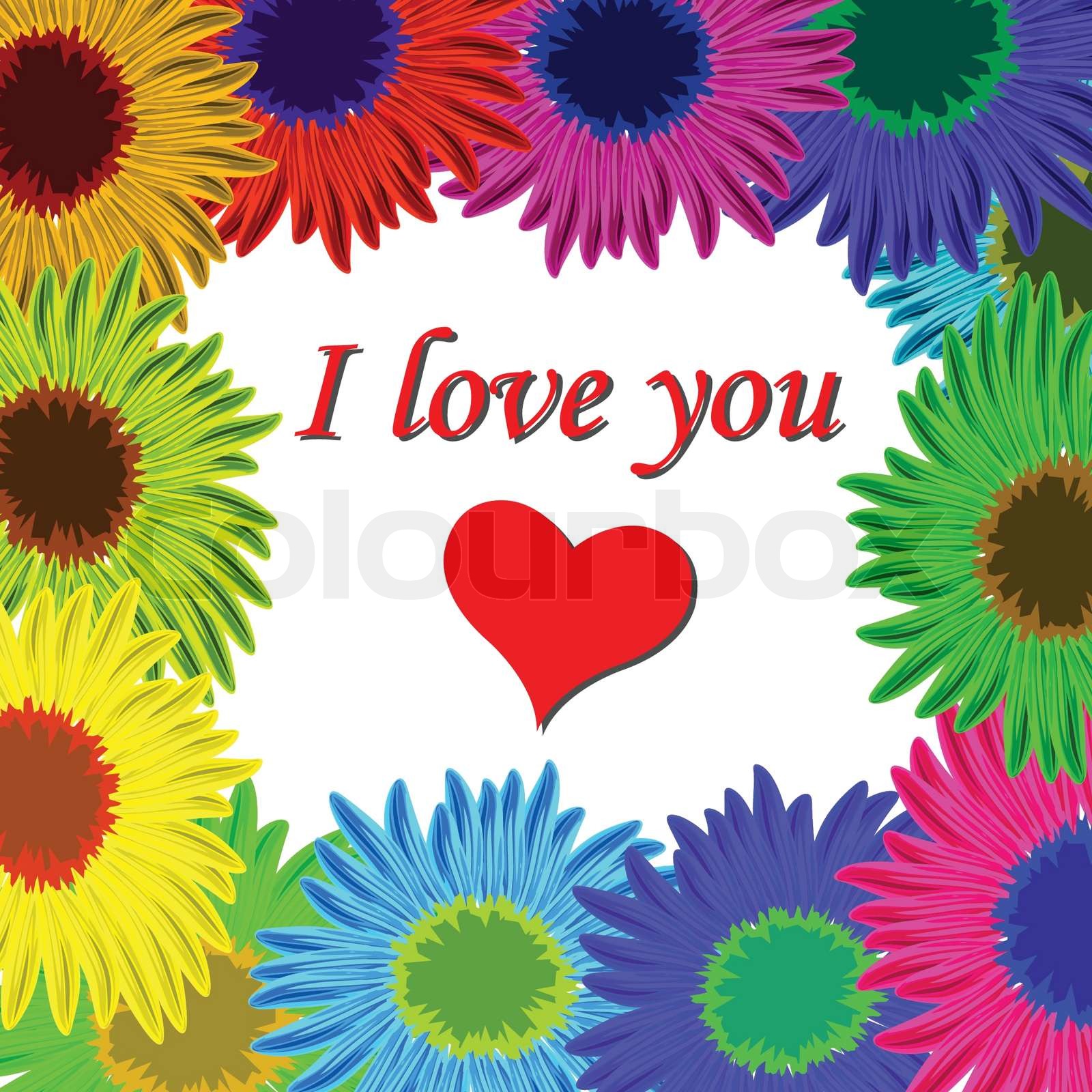 Blumen -Rahmen mit Text, Zusammenfassung Vektorillustrationen | Stock ...