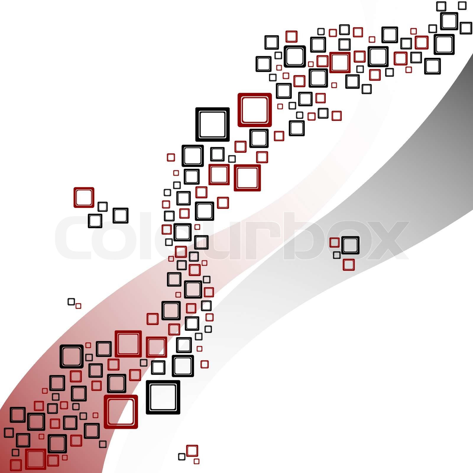 squares and waves pattern, abstract vector art illustration | Stock ...