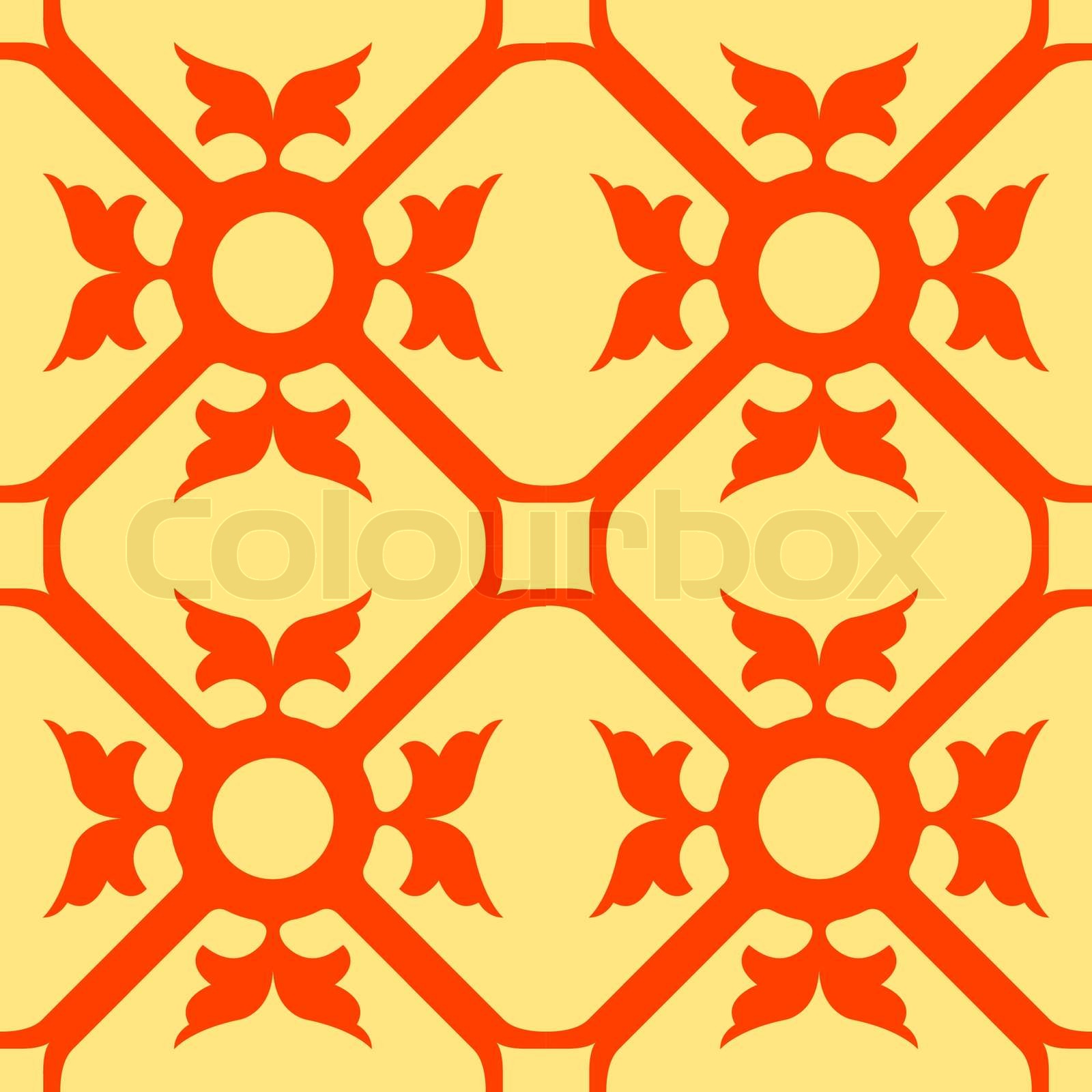orange flowers seamless texture, abstract pattern; vector art ...