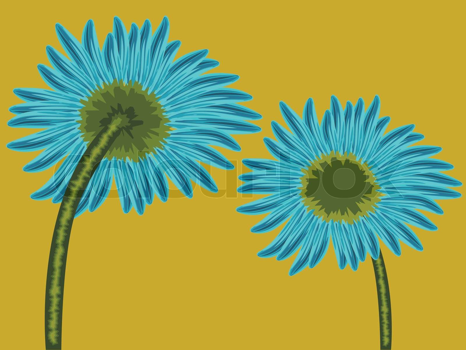 flower front and back view, abstract vector art illustration | Stock ...