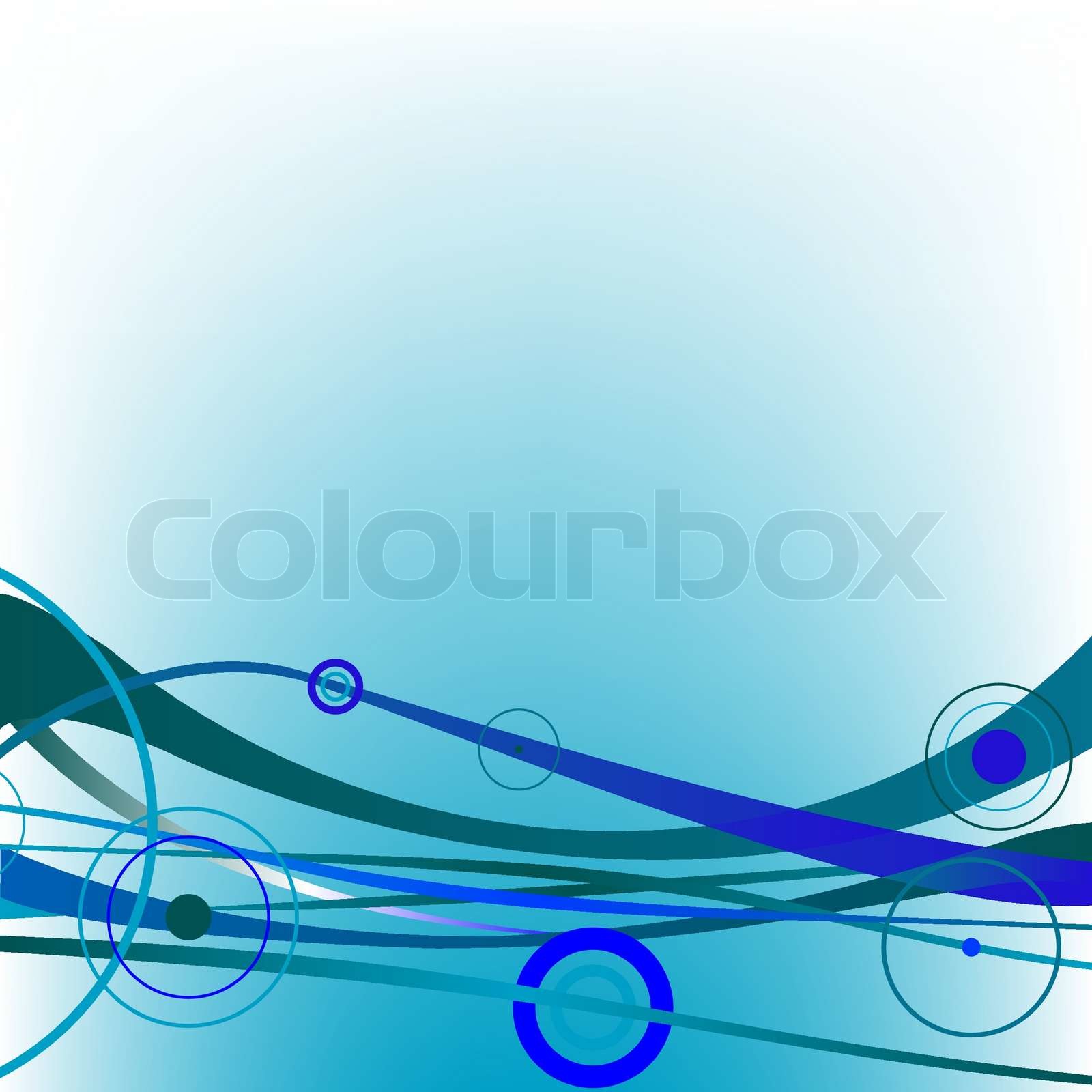 circle waves blue , abstract vector art illustration | Stock vector ...