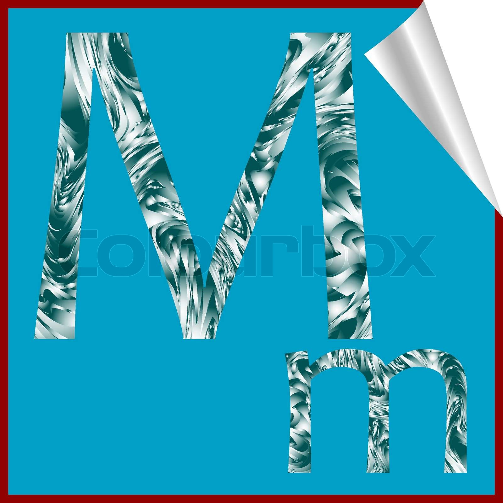 alphabet letter M, abstract vector art illustration | Stock vector ...