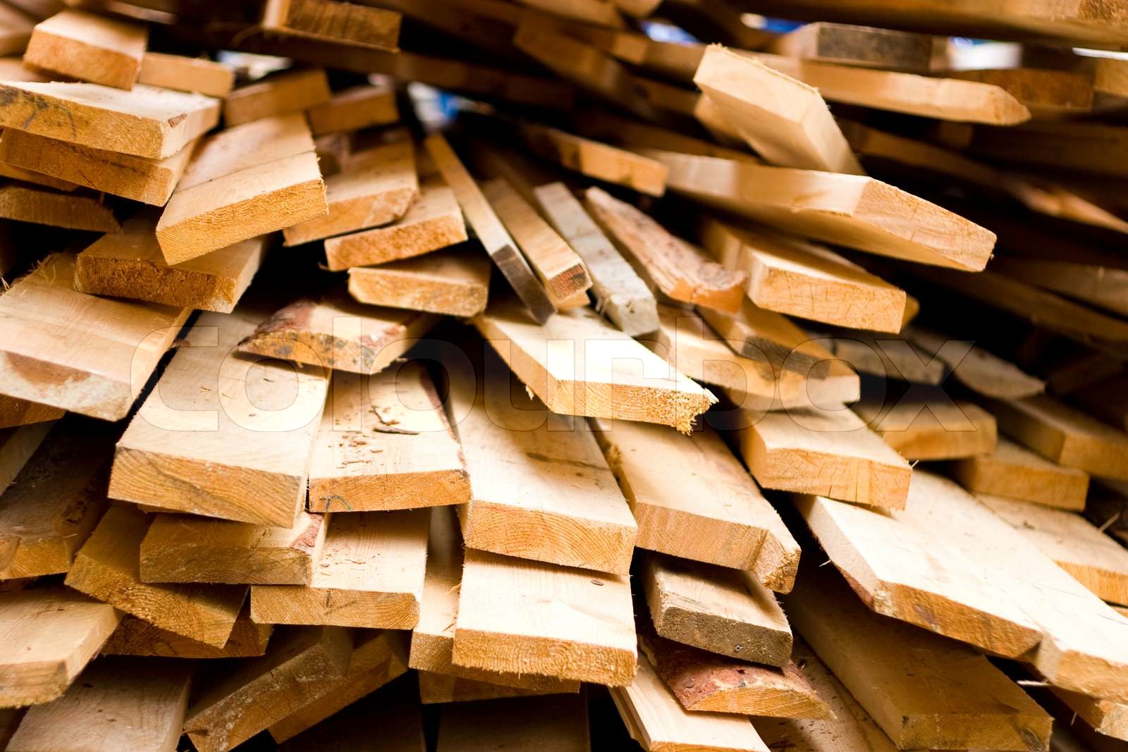 Planks of wood stacked | Stock image | Colourbox