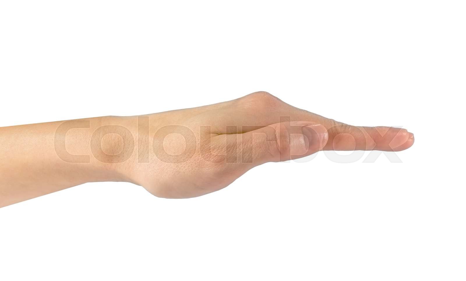 Hand with open palm down | Stock image | Colourbox