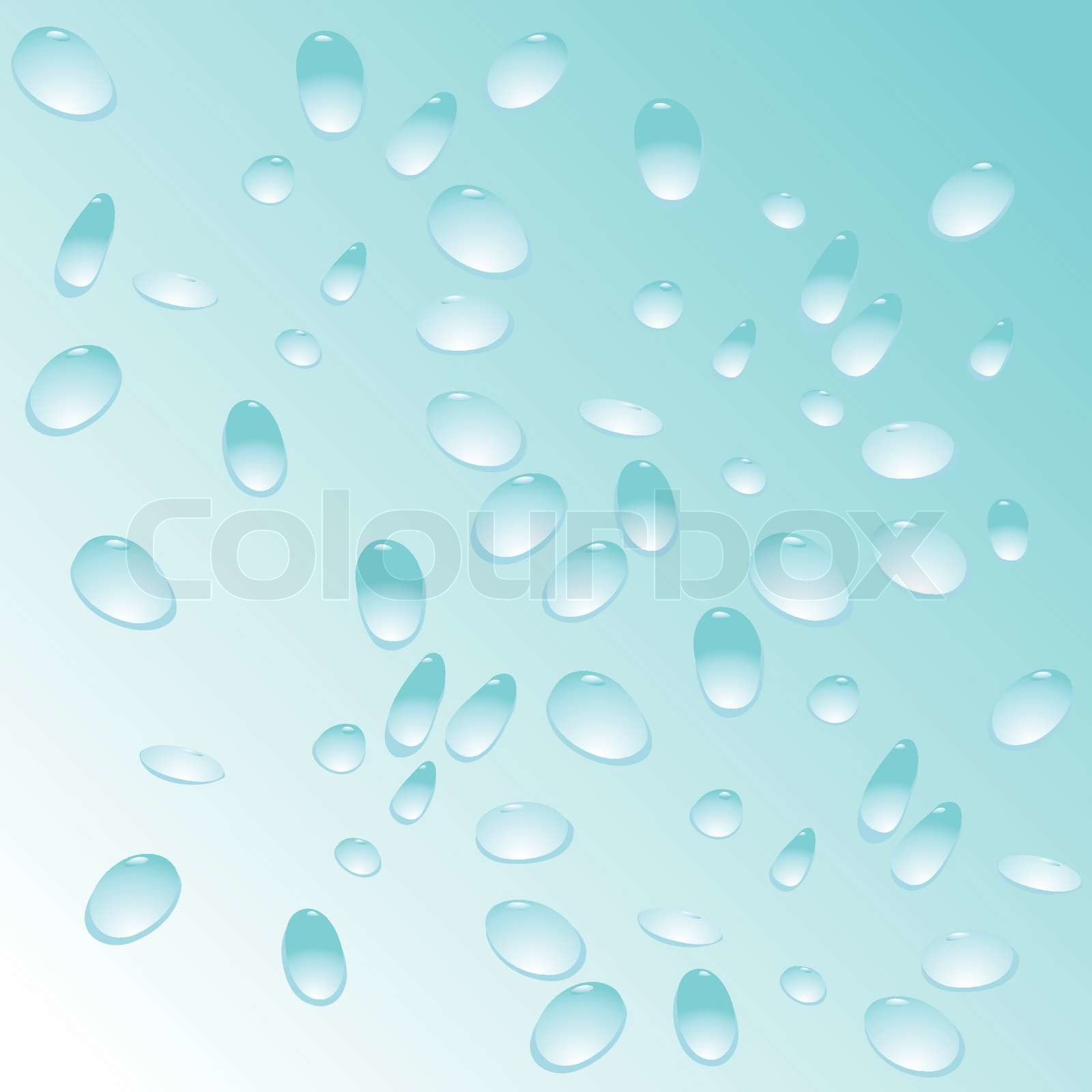 blaue Wassertropfen Muster | Stock-Vektor | Colourbox