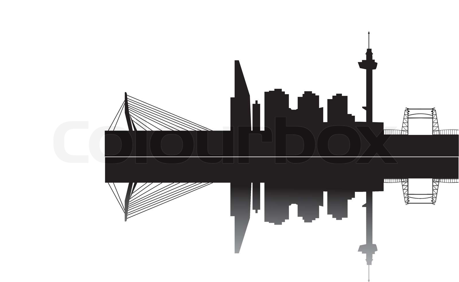 rotterdam skyline | Stock vector | Colourbox